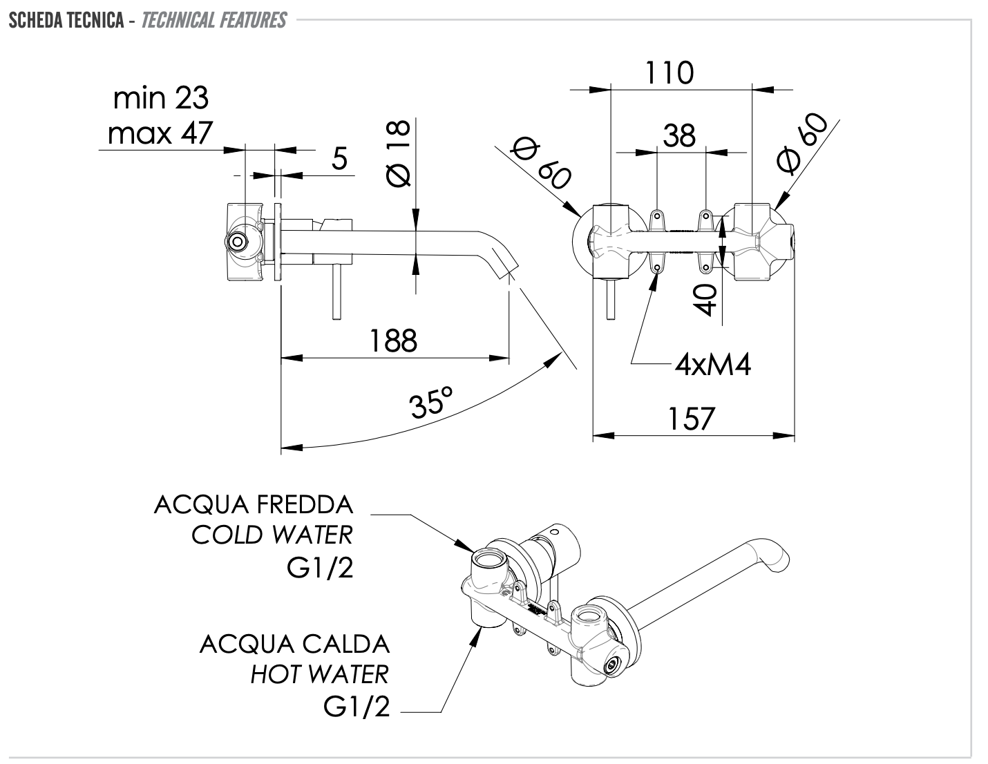 Смеситель для раковины Remer X Style X15PL - Masterbathroom